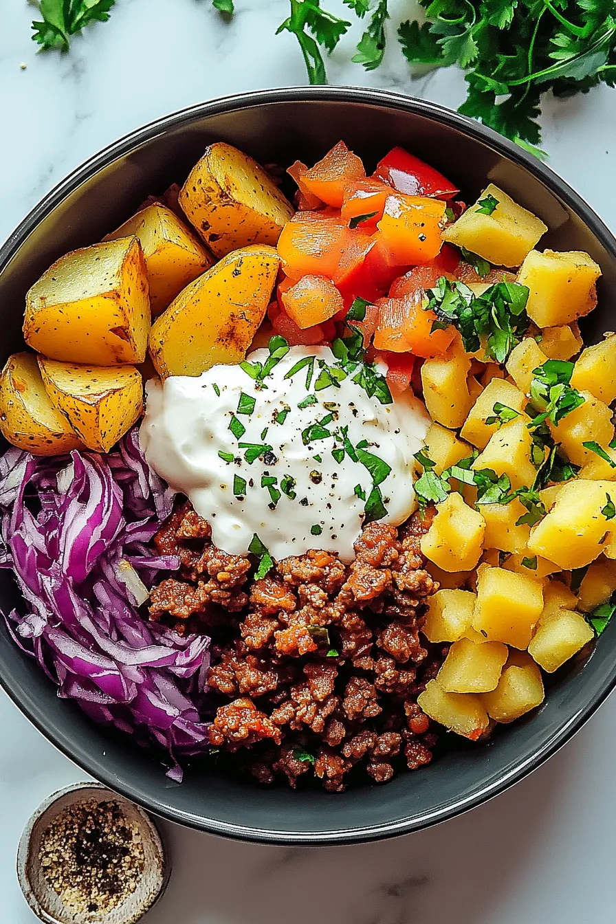 Ground Beef and Potato Taco Bowl – Fast Comfort Food