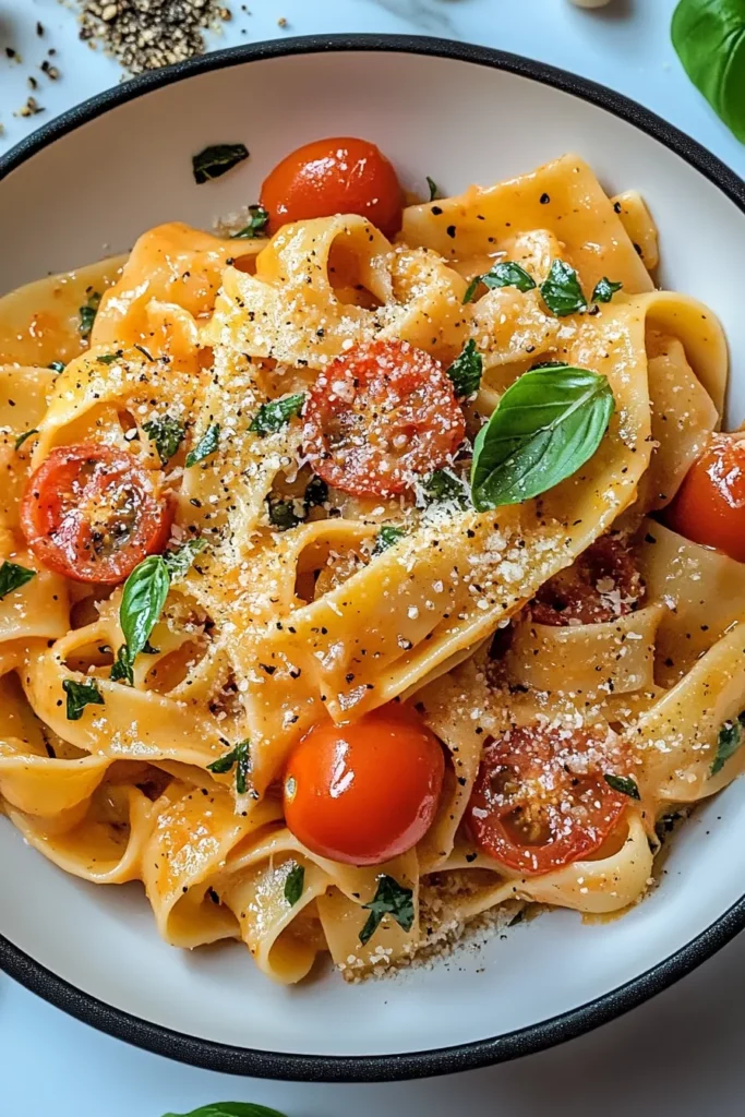 Creamy Fresh Tomato Garlic Pasta – Fast Comfort Food