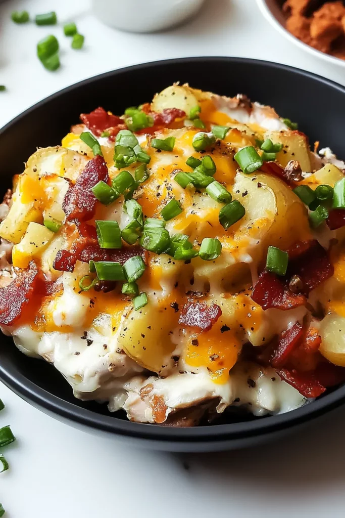 LOADED POTATO RANCH CHICKEN CASSEROLE – Fast Comfort Food