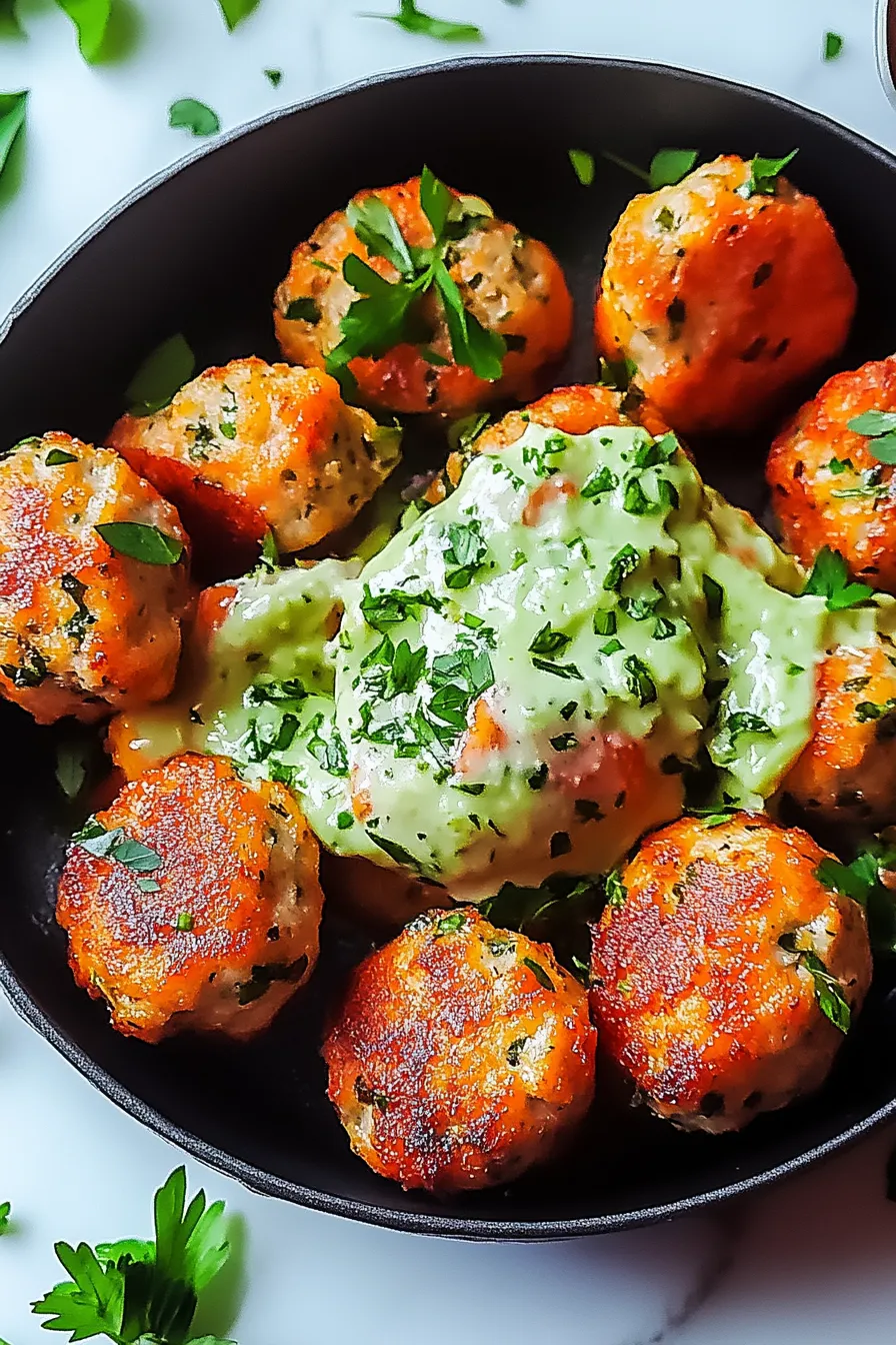 Salmon Meatballs with Creamy Avocado Sauce – Fast Comfort Food
