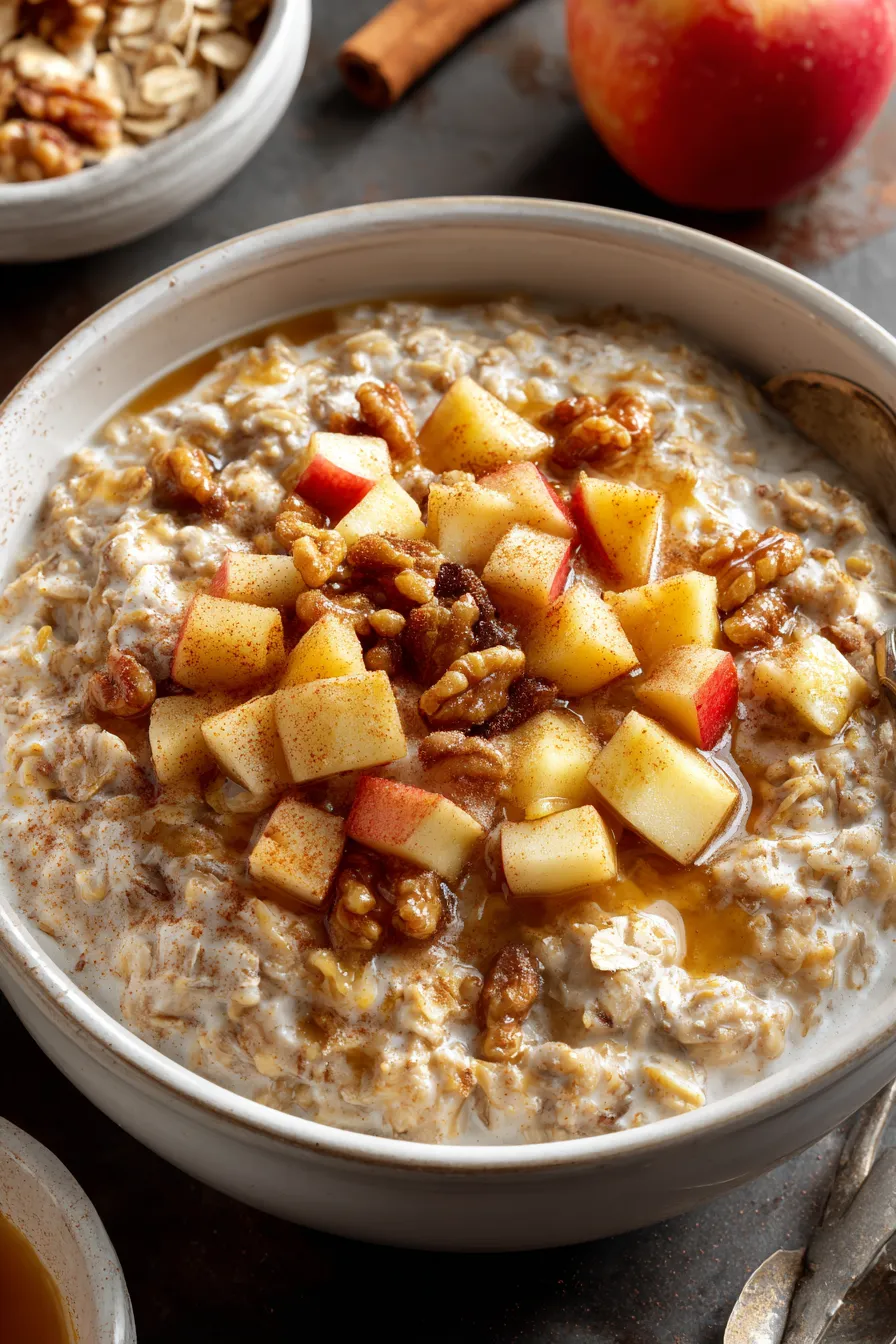 Warm Spiced Apple Cinnamon Oatmeal – Fast Comfort Food