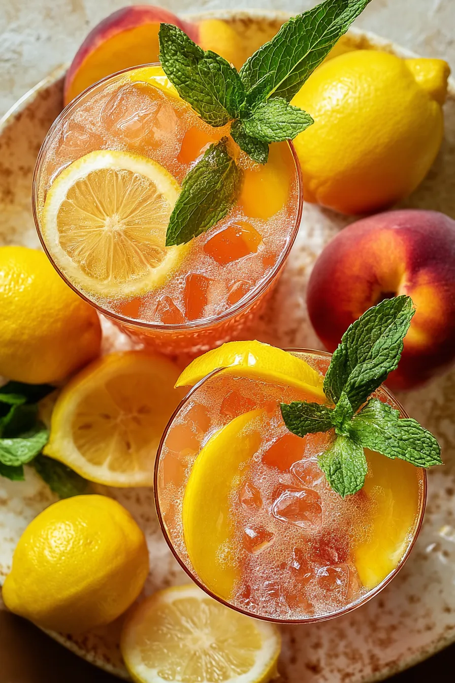 Refreshing Tangy Peach Lemonade – Fast Comfort Food