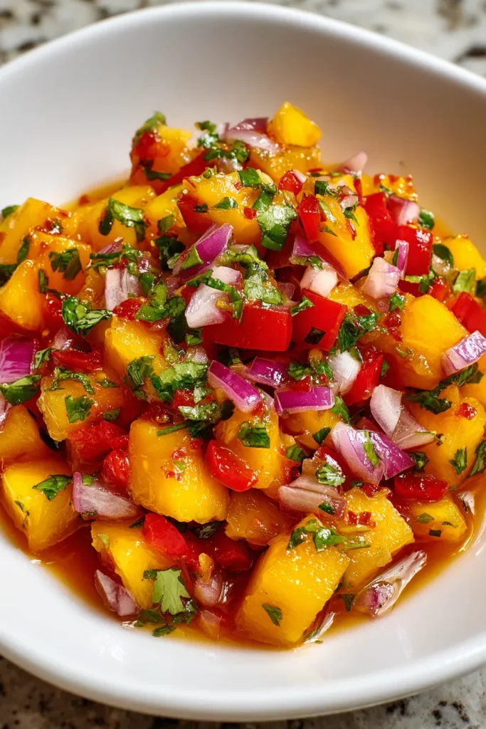 Sweet Peach Salsa – Fast Comfort Food