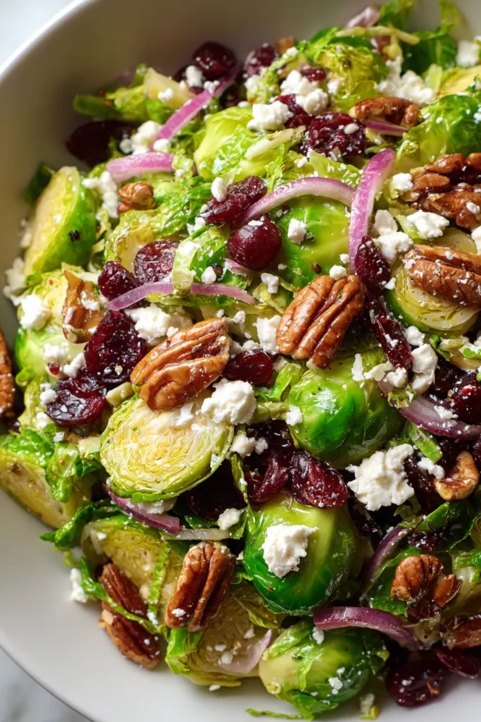 Holiday Cranberry Brussels Sprouts Salad – Fast Comfort Food
