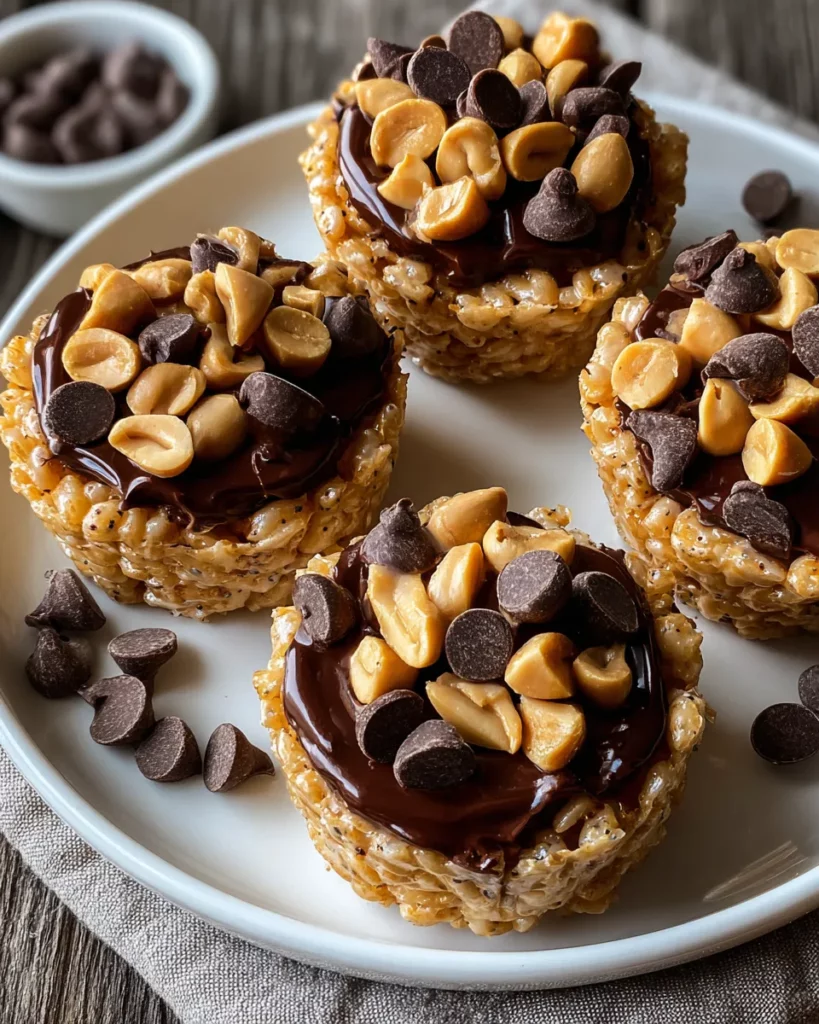Peanut Butter Chocolate Rice Krispie Treat Cups – Fast Comfort Food