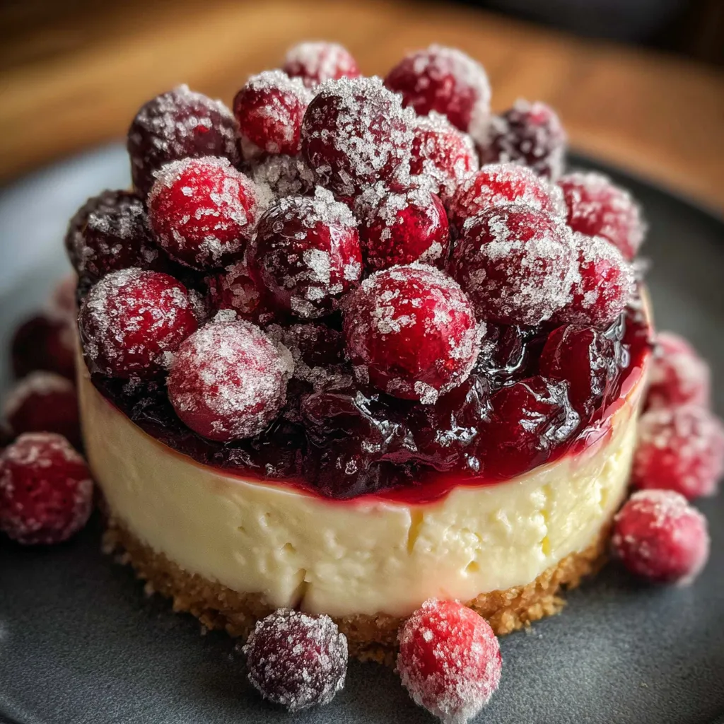 Christmas Cheesecake with Cranberry Jam and Sugared Cranberries – Fast ...
