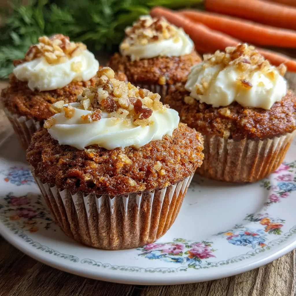 Moist Carrot Cake Muffins with Cream Cheese Topping – Fast Comfort Food