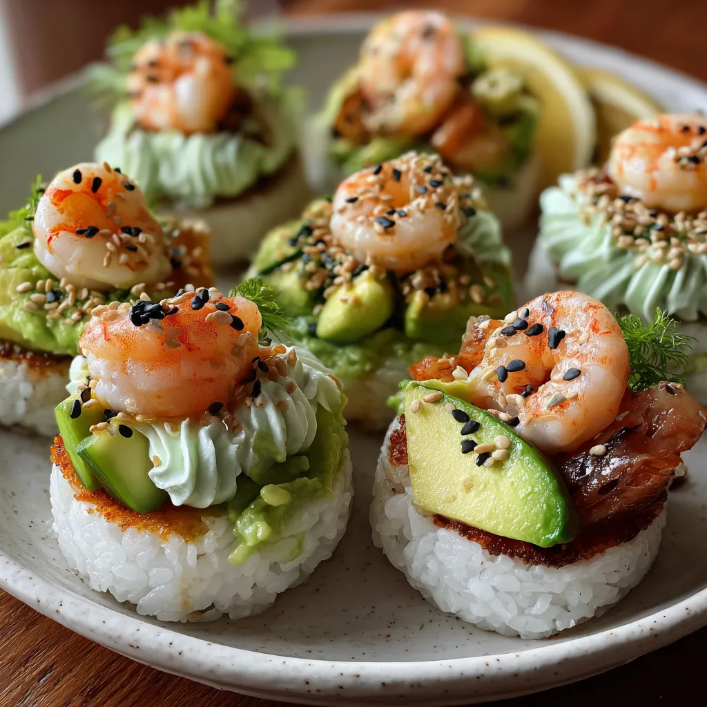 Delectable Asian-Inspired Sushi Cups with Avocado and Wasabi Cream ...