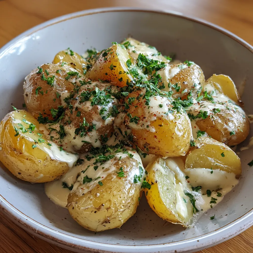 Creamy Garlic Sauce Potatoes – Fast Comfort Food