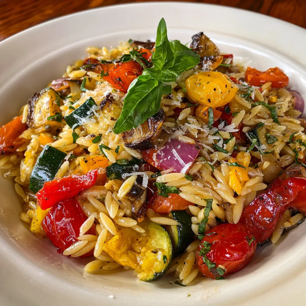Roasted Vegetable Orzo – Fast Comfort Food