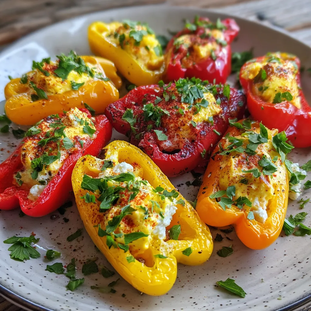 Protein Snack Cheese Stuffed Mini Peppers – Fast Comfort Food